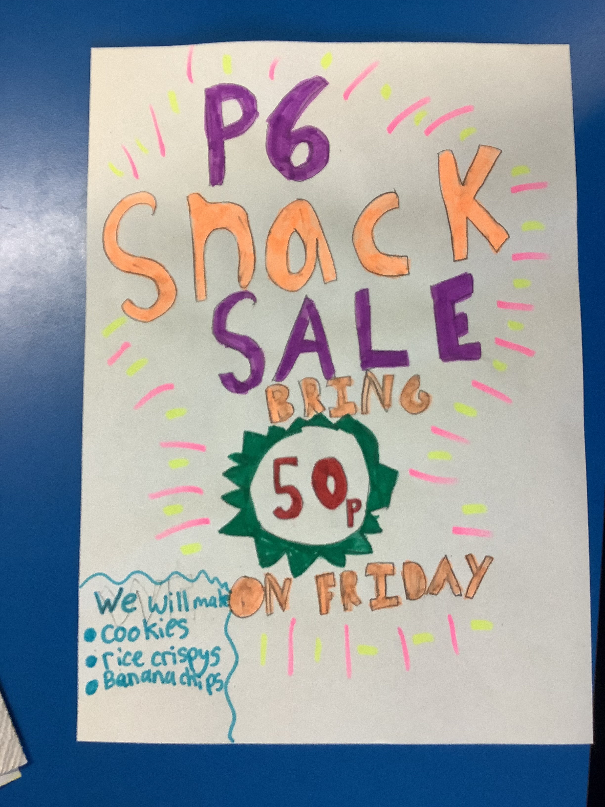 FRIDAY Snack sale – Royal Mile Primary School